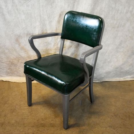 Steelcase-Tanker-Chair-Conversation/Side-Chair-Green-Colored-Vinyl-with ...