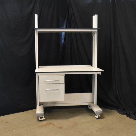 A.T.-Villa-Workbench-White-Colored-Laminate-Rectangle-Adjustable-with ...