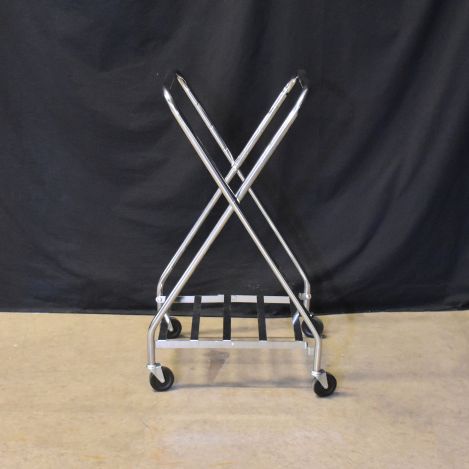Medline-MDS80525-Hamper-Silver-Colored-Metal-with-Wheels-22"x19"x36"