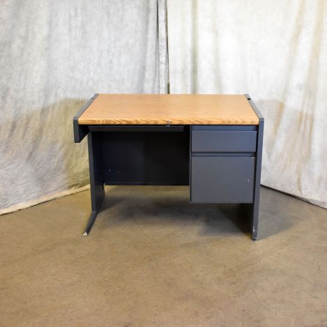 Steelcase-99409-Desk-Medium-Wood-Colored-Laminate-Rectangle-with ...