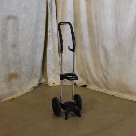 ASI-Cylinder-Cart-Black-Colored-Mixed-Materials-Rigid-Wheels-12"x12"x38"