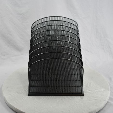 Safco-Desk-Organizer-Black-Metal-11.5"x11"x14"