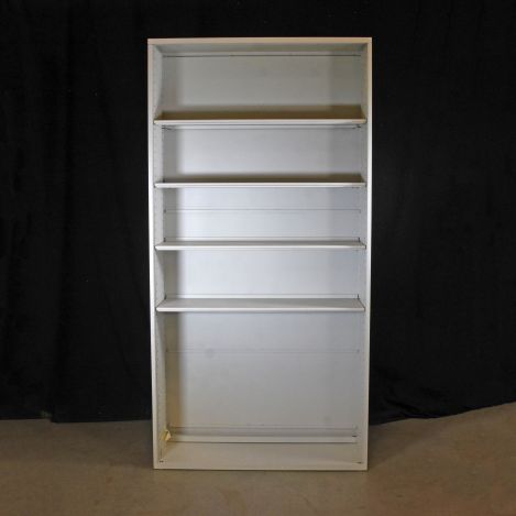 Steelcase-Freestanding-Gray-Metal-Closed-Shelving-5-Shelves-42"x15"x83.5"