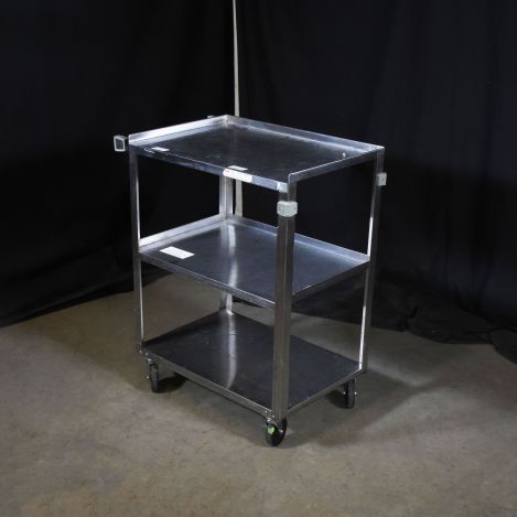 General-Purpose-Cart-Silver-Colored-Metal-3-Shelves-Swivel-Wheels-16 ...