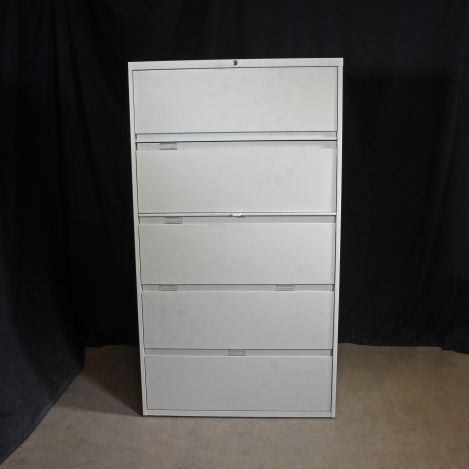 Steelcase-936561HF-7225-Sand-Metal-5-Drawer-File-Cabinet-Lockable ...