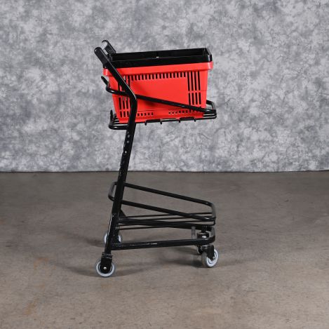 VersaCart-EZcart-Basket-Cart-General-Purpose-Cart-Black-Metal-2-Shelves ...