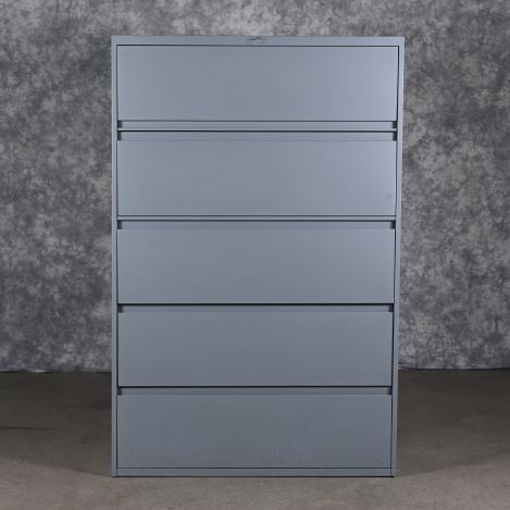 Steelcase-942561RW-7237-Slate-Metal-5-Drawer-File-Cabinet-Lockable ...