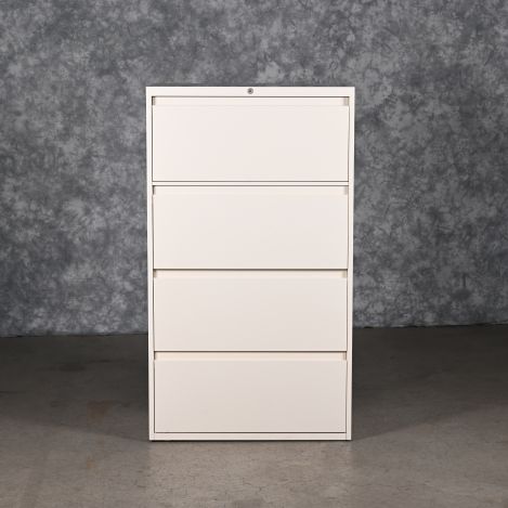 Steelcase-Beige-Metal-4-Drawer-File-Cabinet-Lockable-Keys-not-Included ...