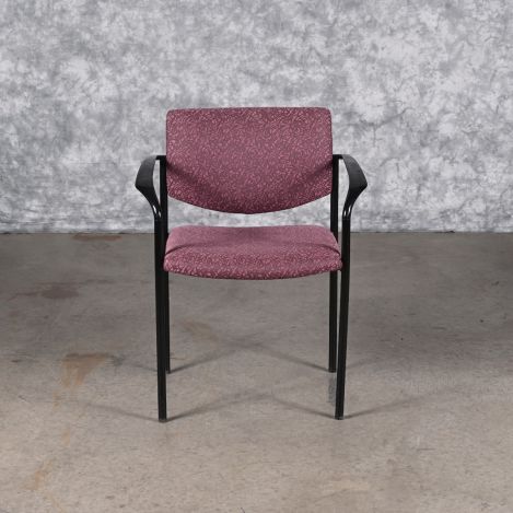 Steelcase-Player-Conversation/Side-Chair-5B05-Merlot-Fabric-with-Arms