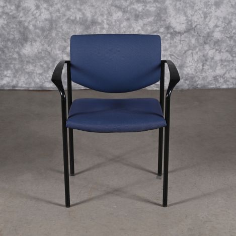 Steelcase-Player-Stacking-Chair-5A25-Navy-Fabric-with-Arms