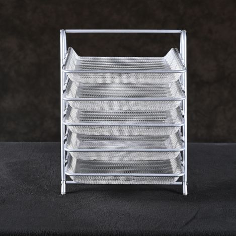 Letter-Tray-Silver-Colored-Mesh-11.5"x13.5"x15"