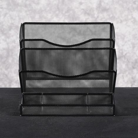 Desk-Organizer-Black-Mesh-14"x8"x12.5"