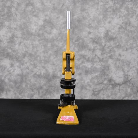 Badge-A-Matic-Button-Making-Machine-Gold-Colored-Metal-Manual