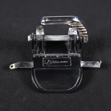 ACCO-Model-60-Hole-Punch-Black-Metal