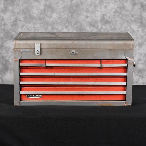 Craftsman-Top-Tool-Cabinet-Gray-Metal-6-Drawer-Lockable-Keys-not ...