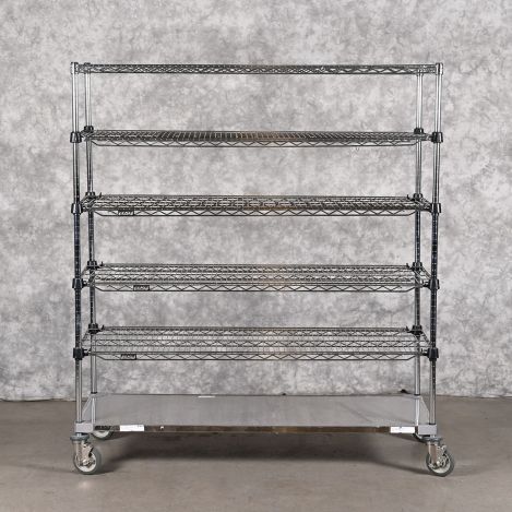 Eagle-Freestanding-Silver-Colored-Metal-Open-Shelving-6-Shelves-with ...
