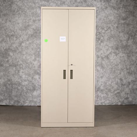 Steelcase-730591-Storage-Cabinet-Beige-Metal-5-Shelf-Cabinet-Lockable ...