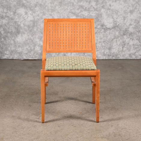 Conversation/Side-Chair-Green-Pattern-Fabric