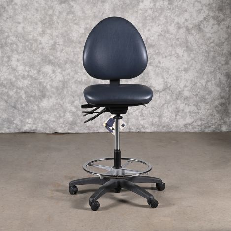 ErgoGenesis-BodyBilt-Z706-(Stool)-Office-Chair-Indigo-Vinyl-Adjustable-No-Arms-with-Wheels