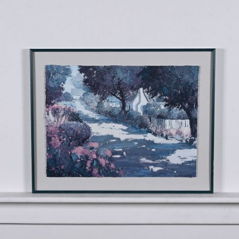 Kent-R.-Wallis-Print-Green-Metal-Frame-24.25"x19.25"