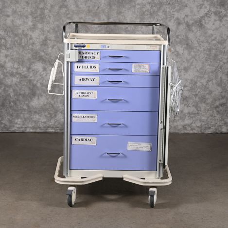 Armstrong-Medical-A-SMART-Cart-Mobile-Medical-Storage-Purple-32"x25"x47.5"