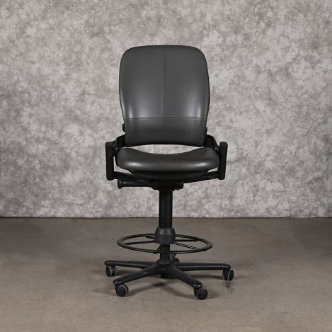 Steelcase-Leap-(Stool)-Office-Chair-5880-Seal-Vinyl-Adjustable-No-Arms ...