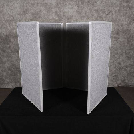 Folding-Table-Top-Display-Gray-Fabric-72"x30"