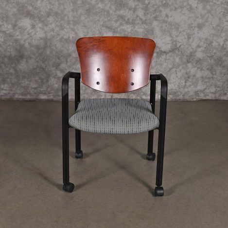 Haworth-Improv-(Stacking-Chair)-Stacking-Chair-Gray-Pattern-Fabric-with ...