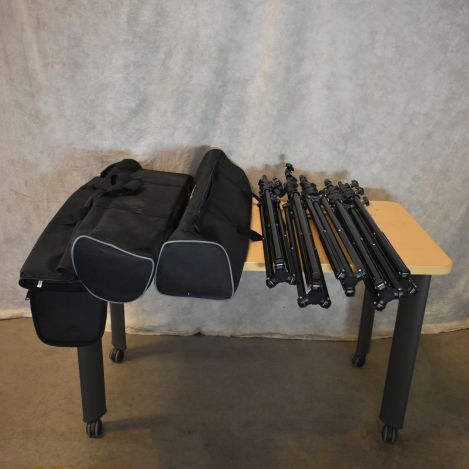 Five-(5)-Ikan-Photography-Light-Stands-With-Three-(3)-Bags