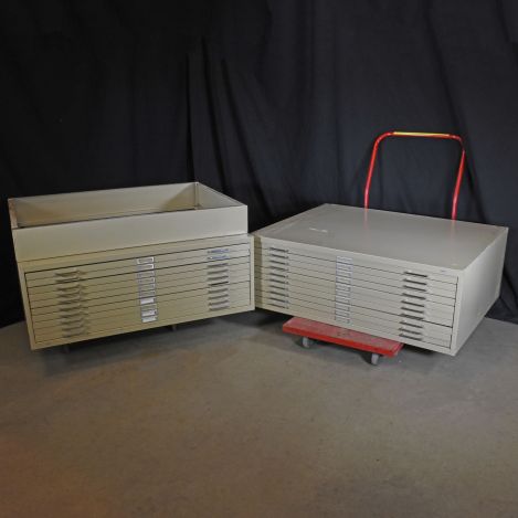 Vintage-Twenty-(20)-Drawer-Safco-Flat-File-Storage